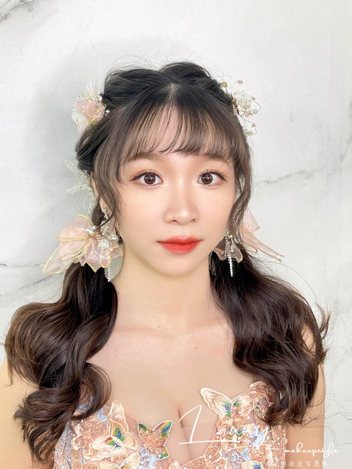 【新秘Lanny】新娘造型創作 / 甜美雙馬尾 | 新娘秘書-夢幻城堡彩妝造型團隊